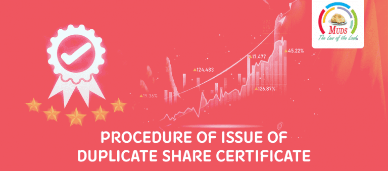 Procedure of Issue of Duplicate Share Certificate - MUDS